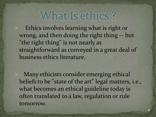 Ethics in insurance ppt | PPTX
