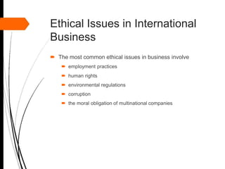 Ethics in International Business | PPTX