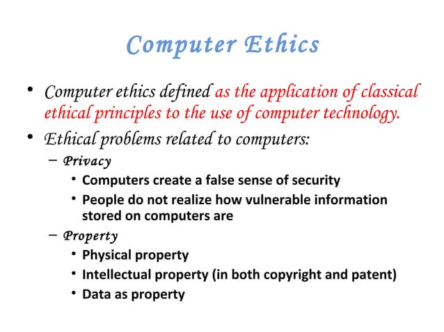Ethics in IT and System Usage | PPT