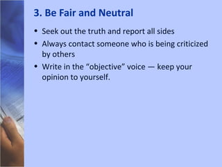 Ethics in journalism | PPT