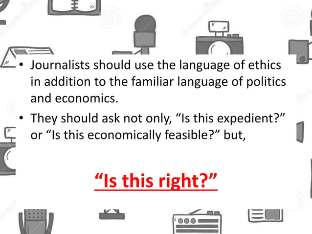 Ethics in Journalism | PPTX