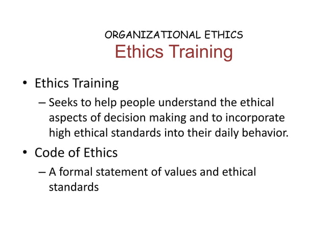 Ethics in management | PPT | Business | Business and Finance