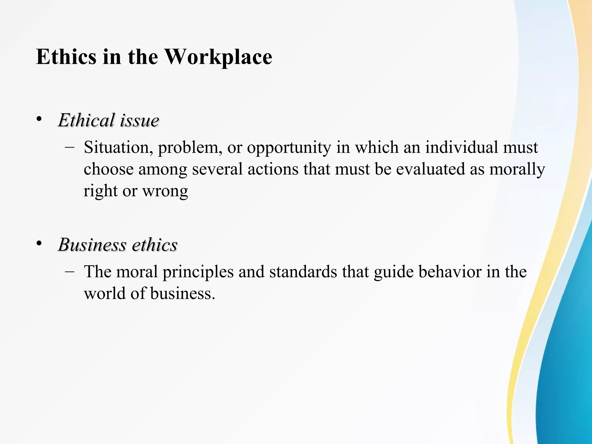 Ethics in management | PPT