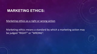 Ethics in marketing | PPTX