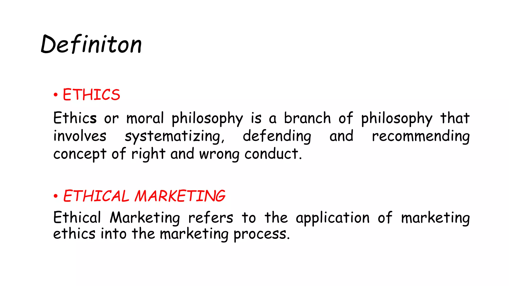 Ethics in marketing | PPTX