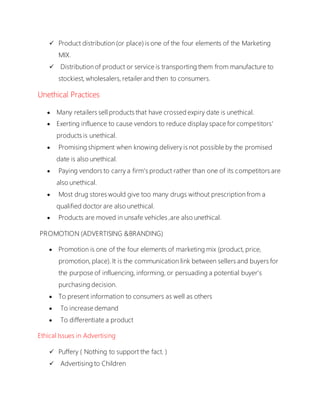 Ethics in marketing | DOCX