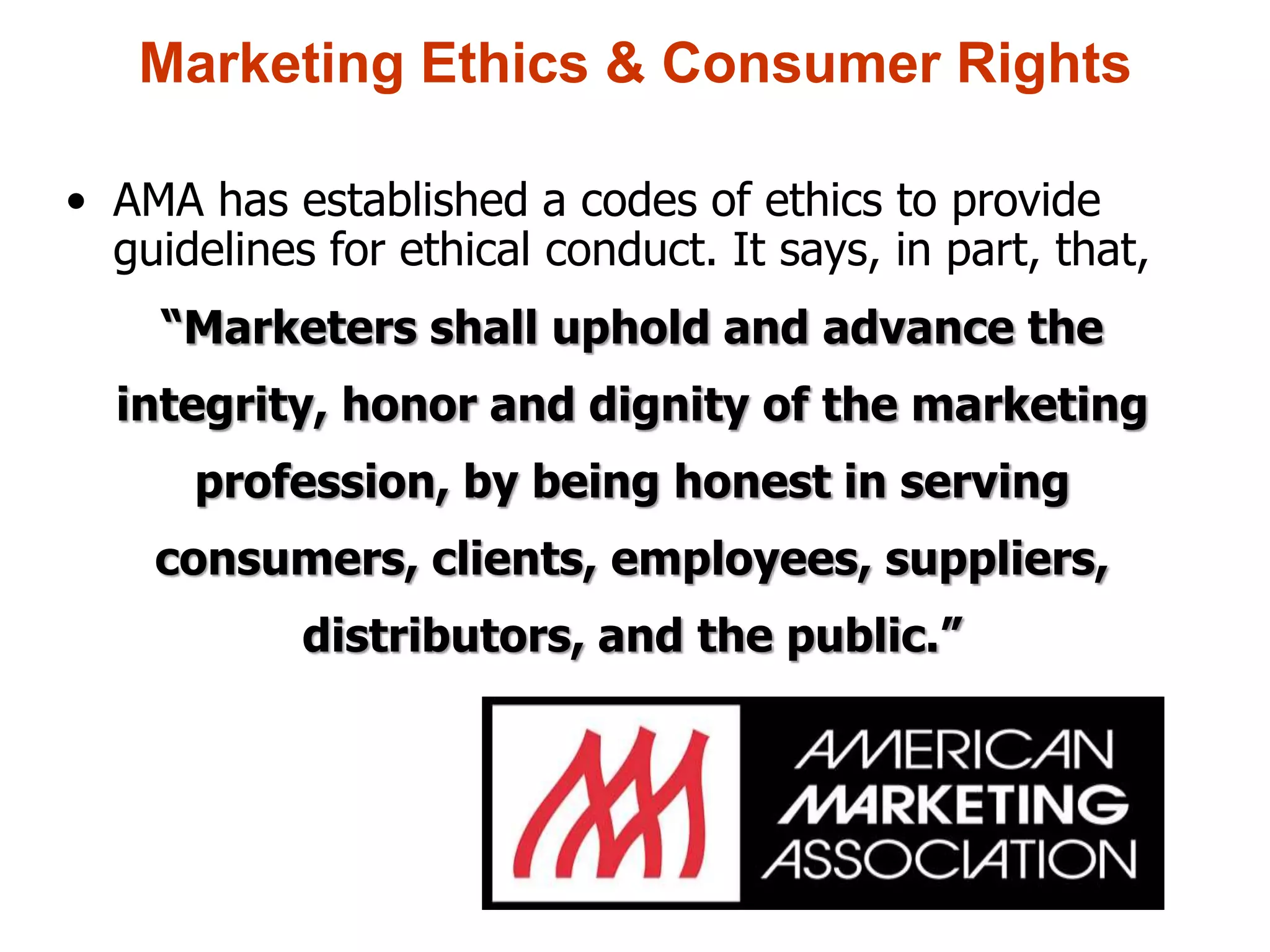 Ethics in marketing ppt | PPTX