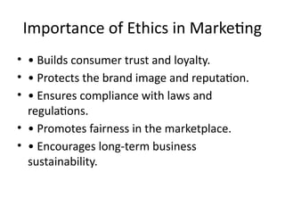 Marketing and ethics with detailed. pptx | PPTX