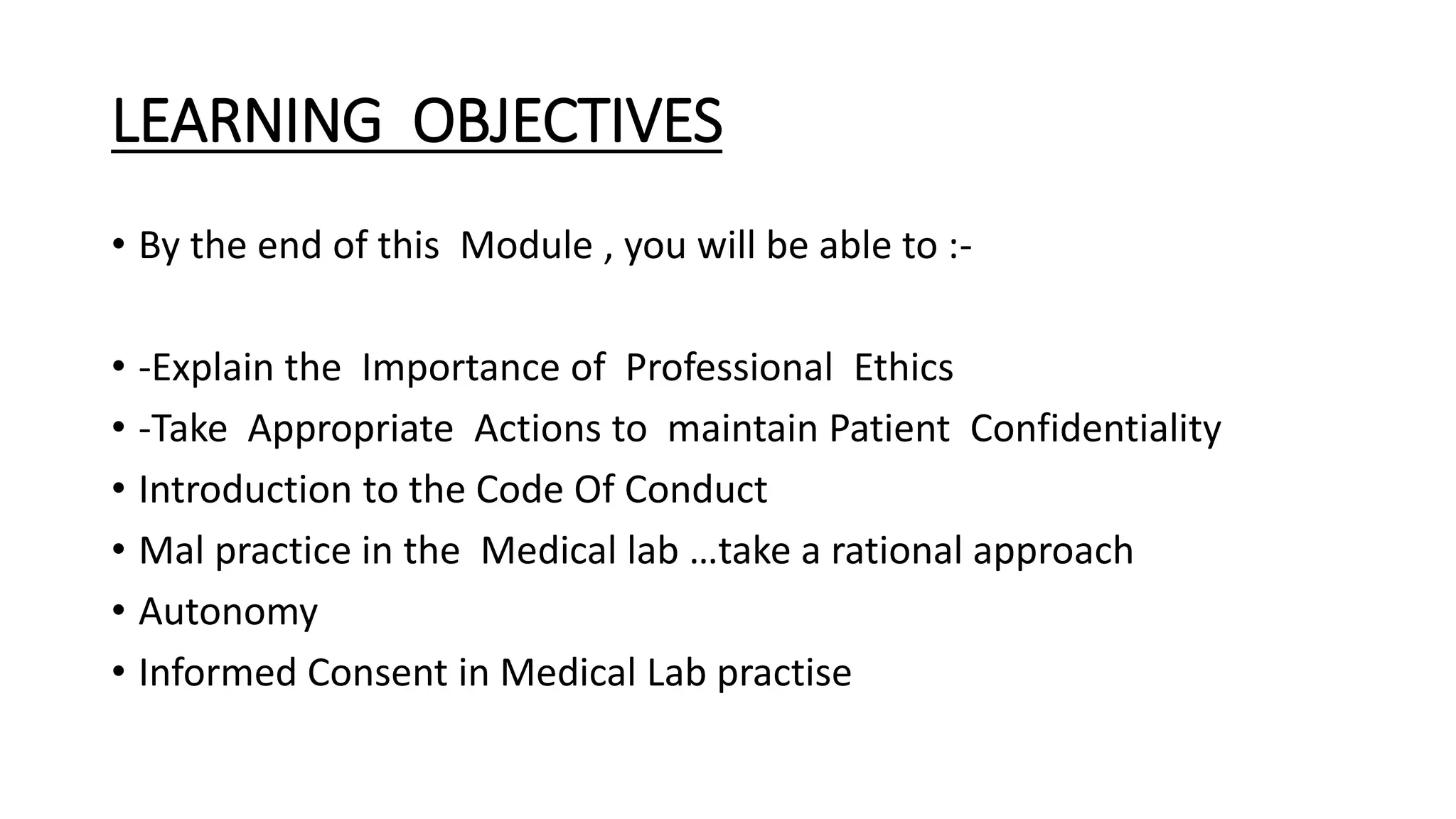 ETHICS IN MEDICAL LABORATORY SCIENCES ppt x | PPTX