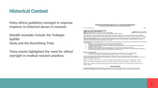 Ethics In and medicine Medical Research.pptx