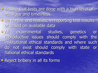 Ethics in Medical Laboratory Science practice | PPTX
