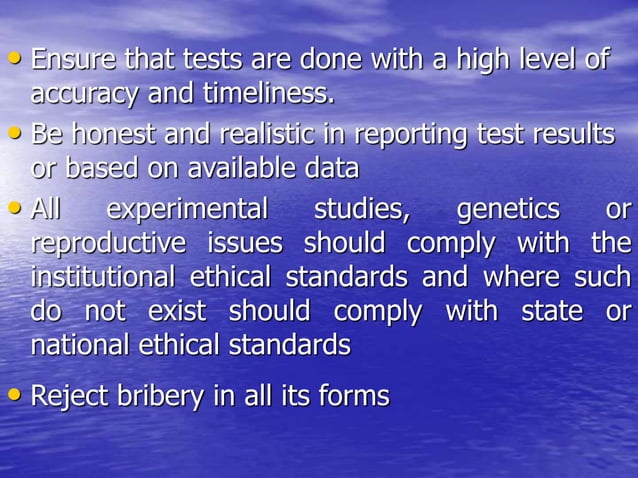 Ethics in Medical Laboratory Science practice | PPTX | Medical Tests ...