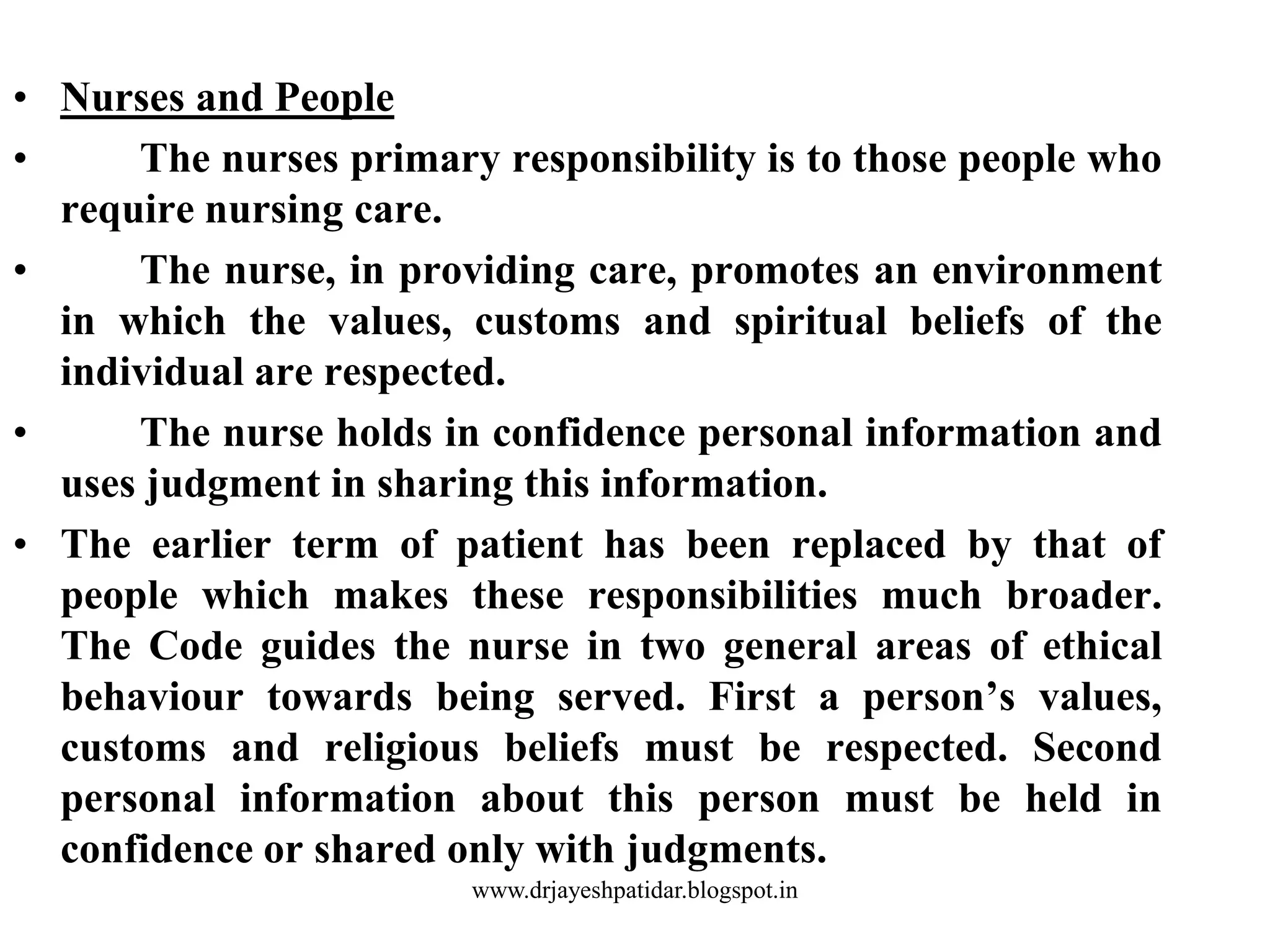 Ethics in nursing | PPSX