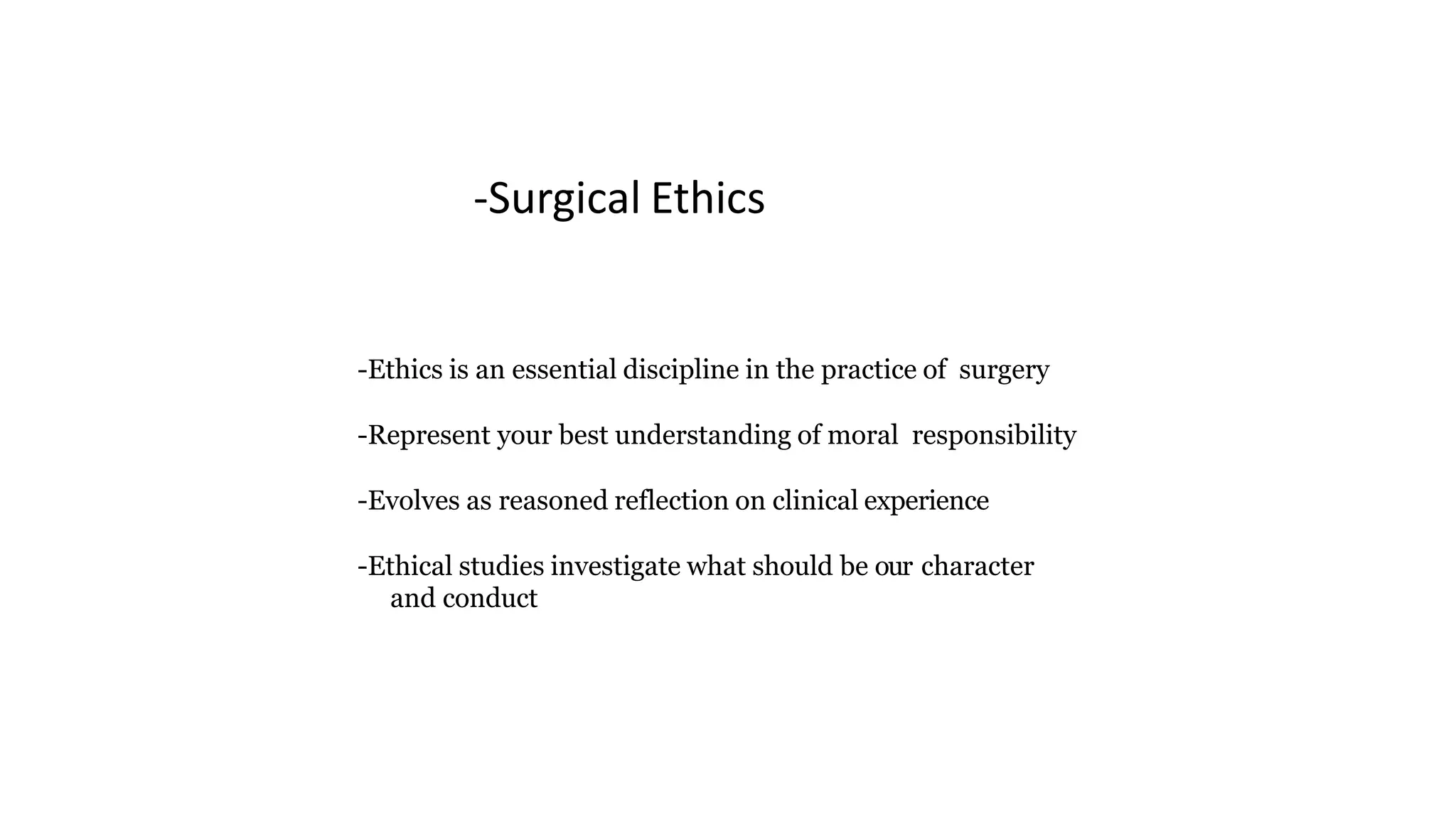 Ethics in operation room | PPTX