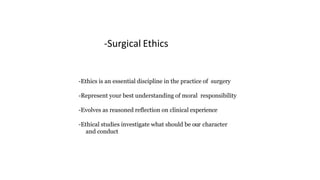 Ethics in operation room | PPTX