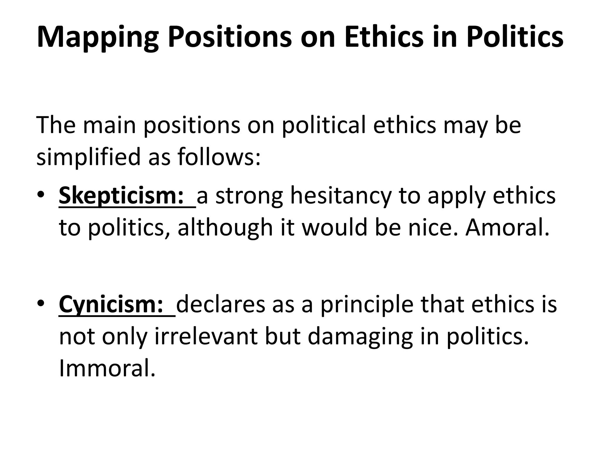 Ethics in Pakistan's politics | PPTX