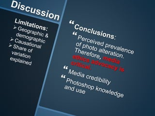 Ethics in photo alteration:Examining Factors Influencing Public ...