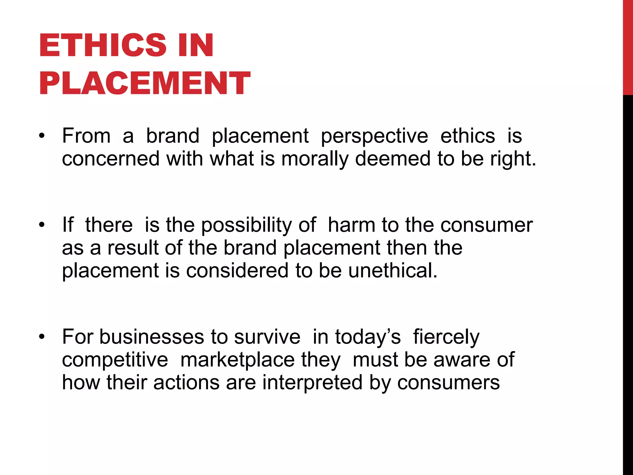 Ethics in Product Placement | PPTX