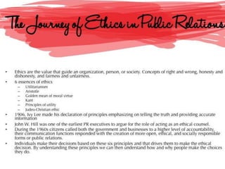 Ethics in PR | PPTX