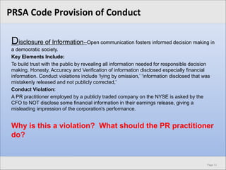 Ethics in PR: Why it Matters | PPT
