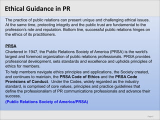 Ethics in PR: Why it Matters | PPT