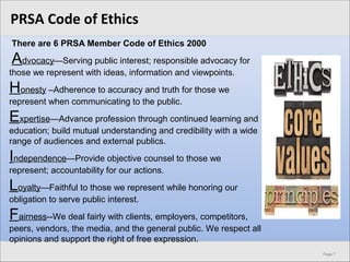 Ethics in PR: Why it Matters | PPT
