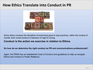 Ethics in PR: Why it Matters | PPT