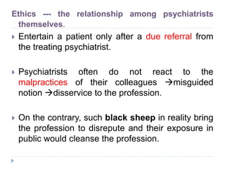 Ethics in psychiatry | PPTX