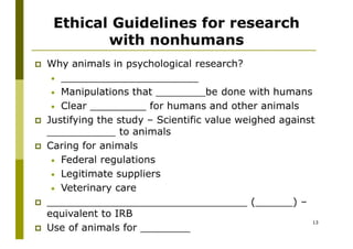 Ethics In Psychological Research | PDF