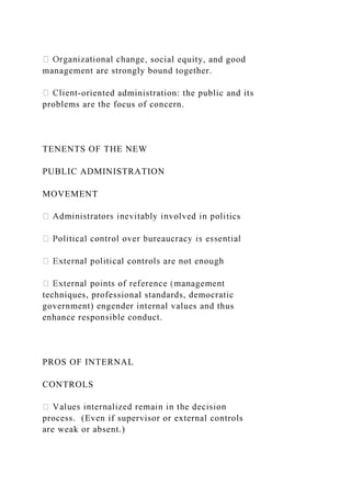 ETHICS IN PUBLIC ADMINISTRATIONCHAPTERS FIVE AND SIX.docx