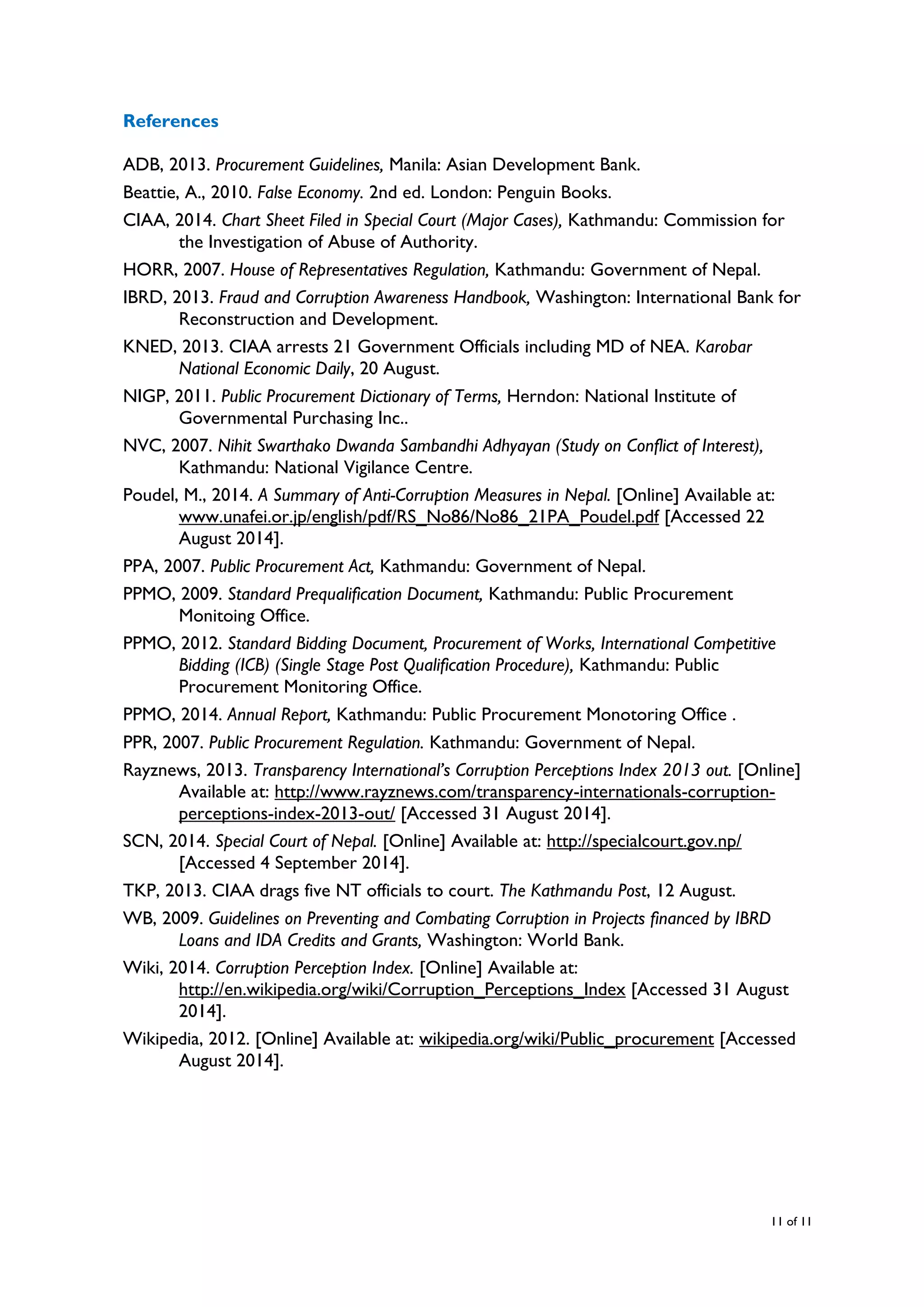 Ethics in public procurement | PDF