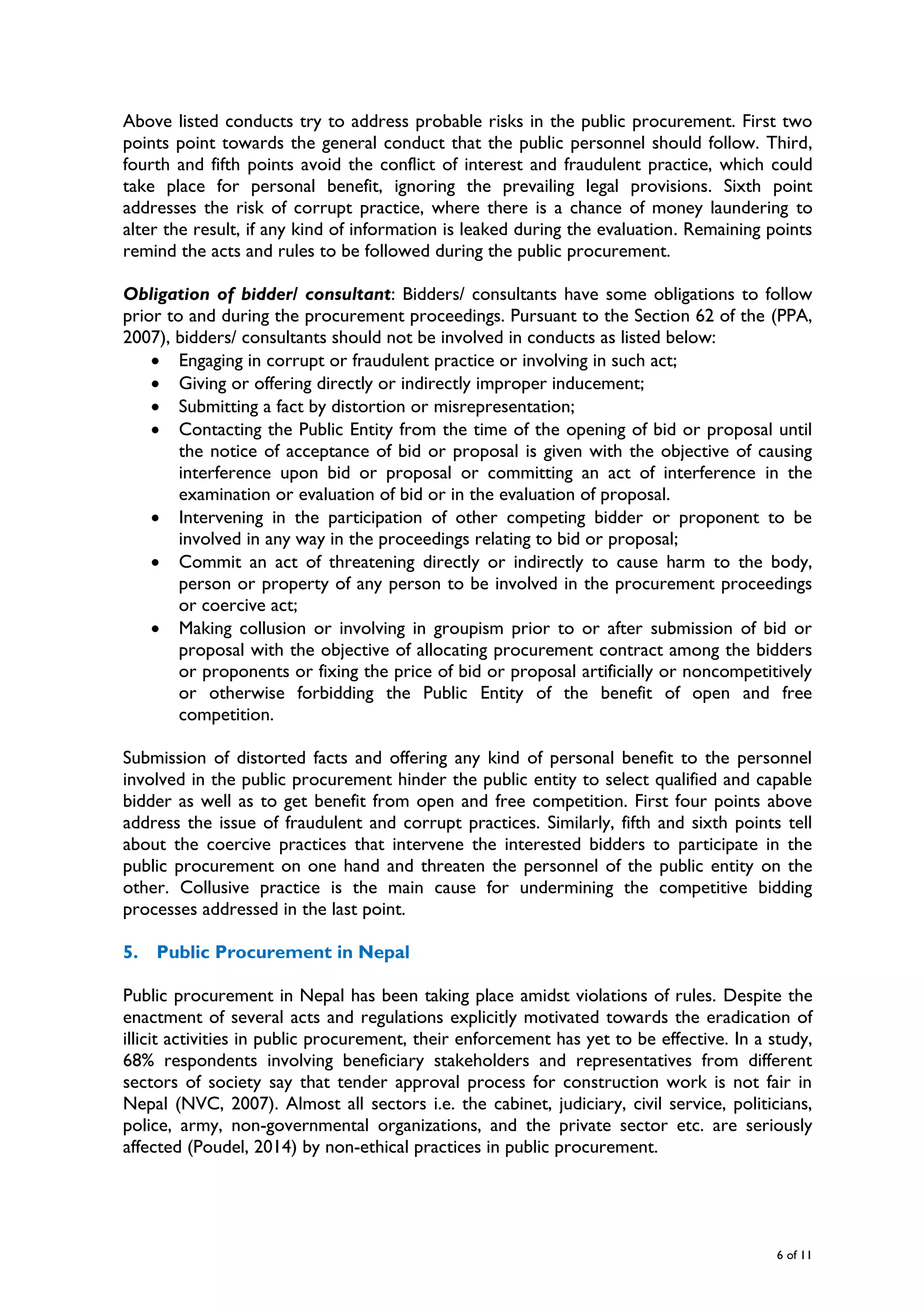 Ethics in public procurement | PDF