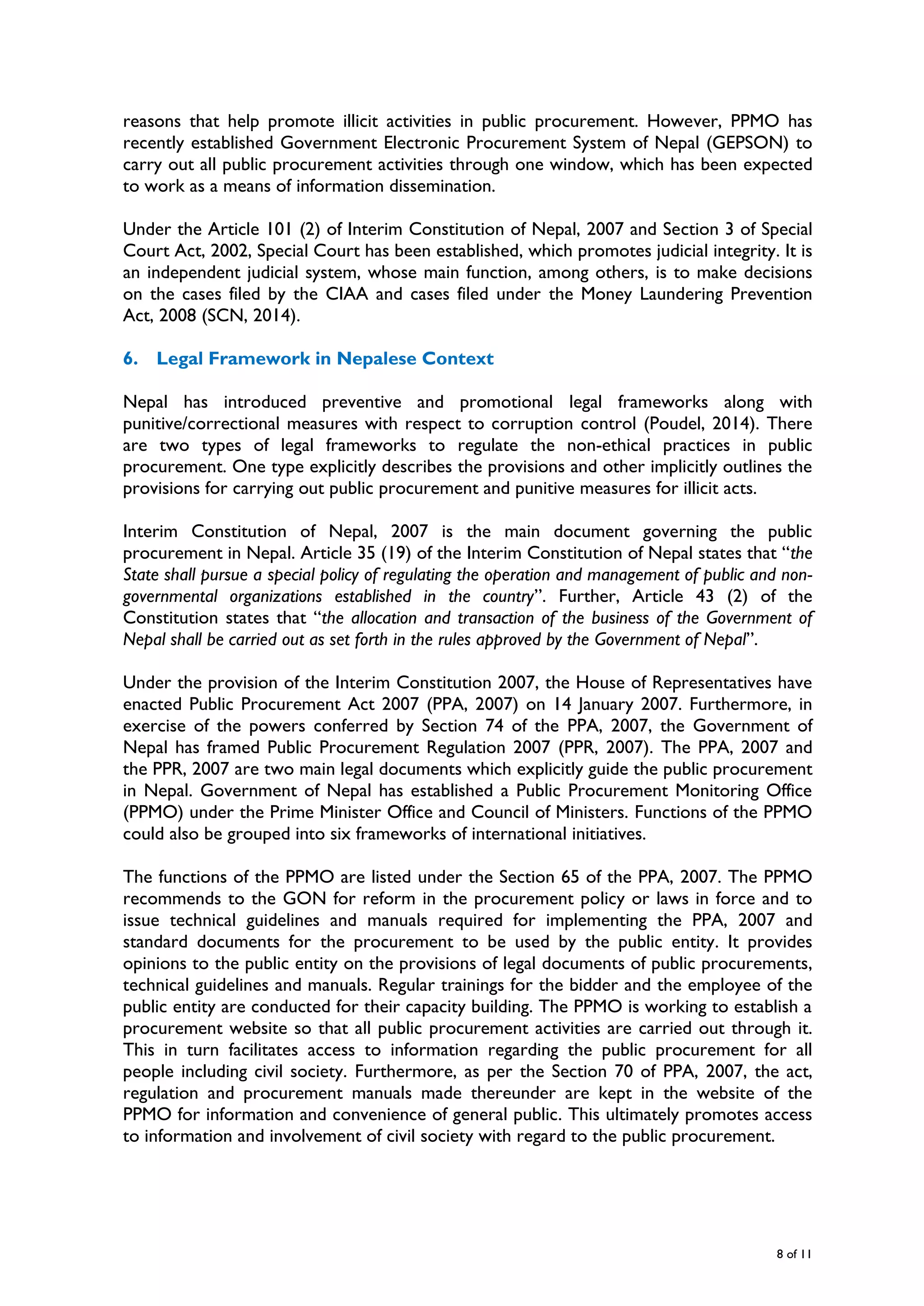 Ethics in public procurement | PDF