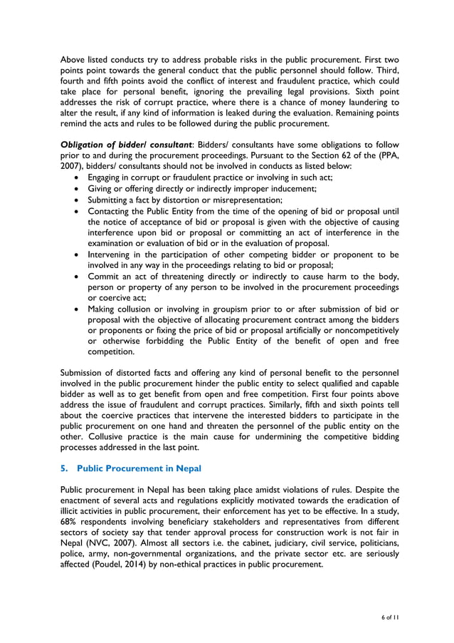 Ethics in public procurement | PDF
