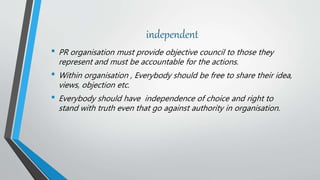 Ethics in public relations | PPTX