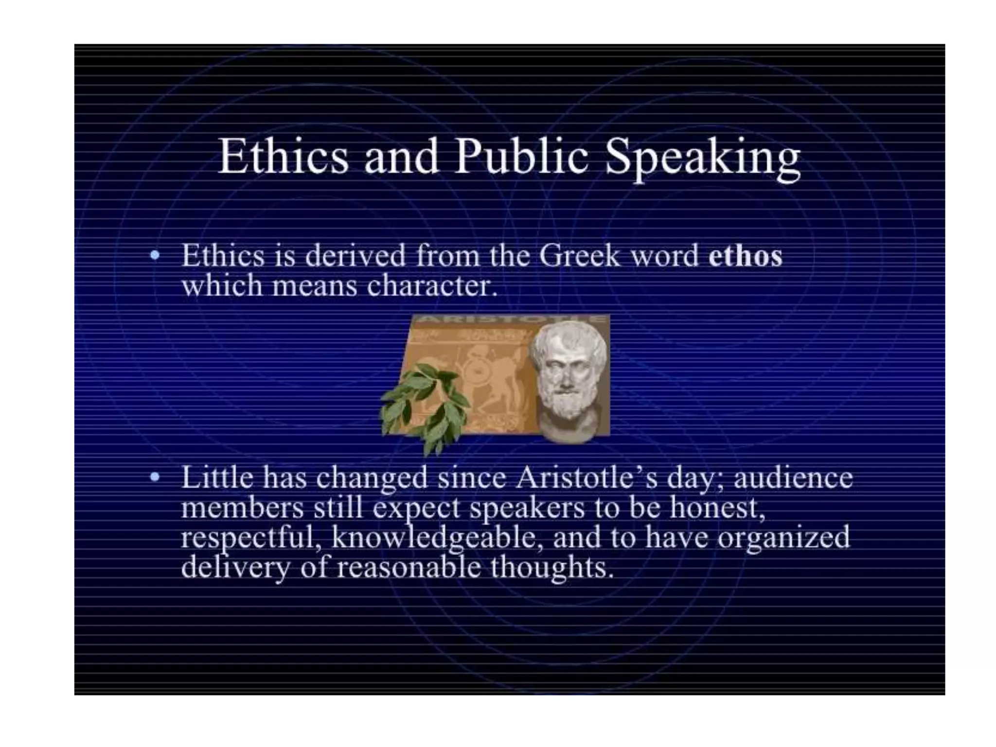 Ethics in public speaking | PPTX