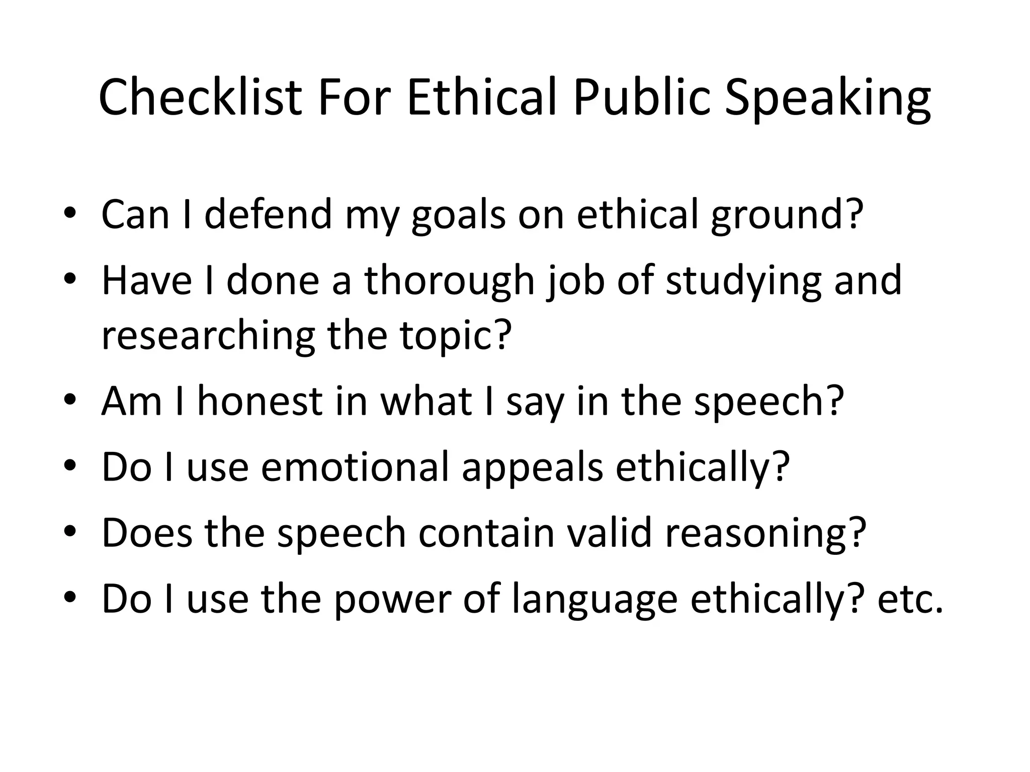 Ethics in public speaking | PPTX