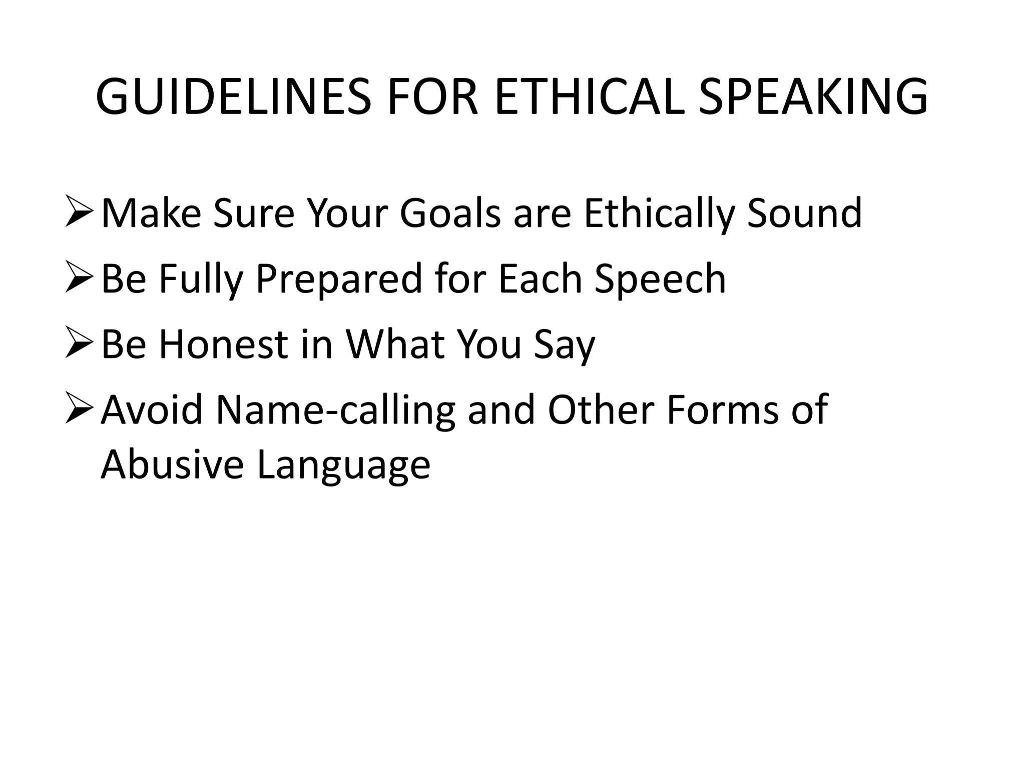 Ethics in public speaking | PPTX