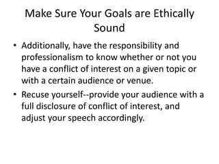 Ethics in public speaking | PPTX