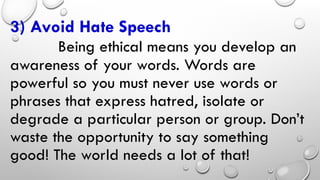 ETHICS IN PUBLIC SPEAKING GRADE 10 ENGLISH | PPTX