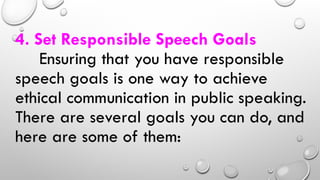 ETHICS IN PUBLIC SPEAKING GRADE 10 ENGLISH | PPTX