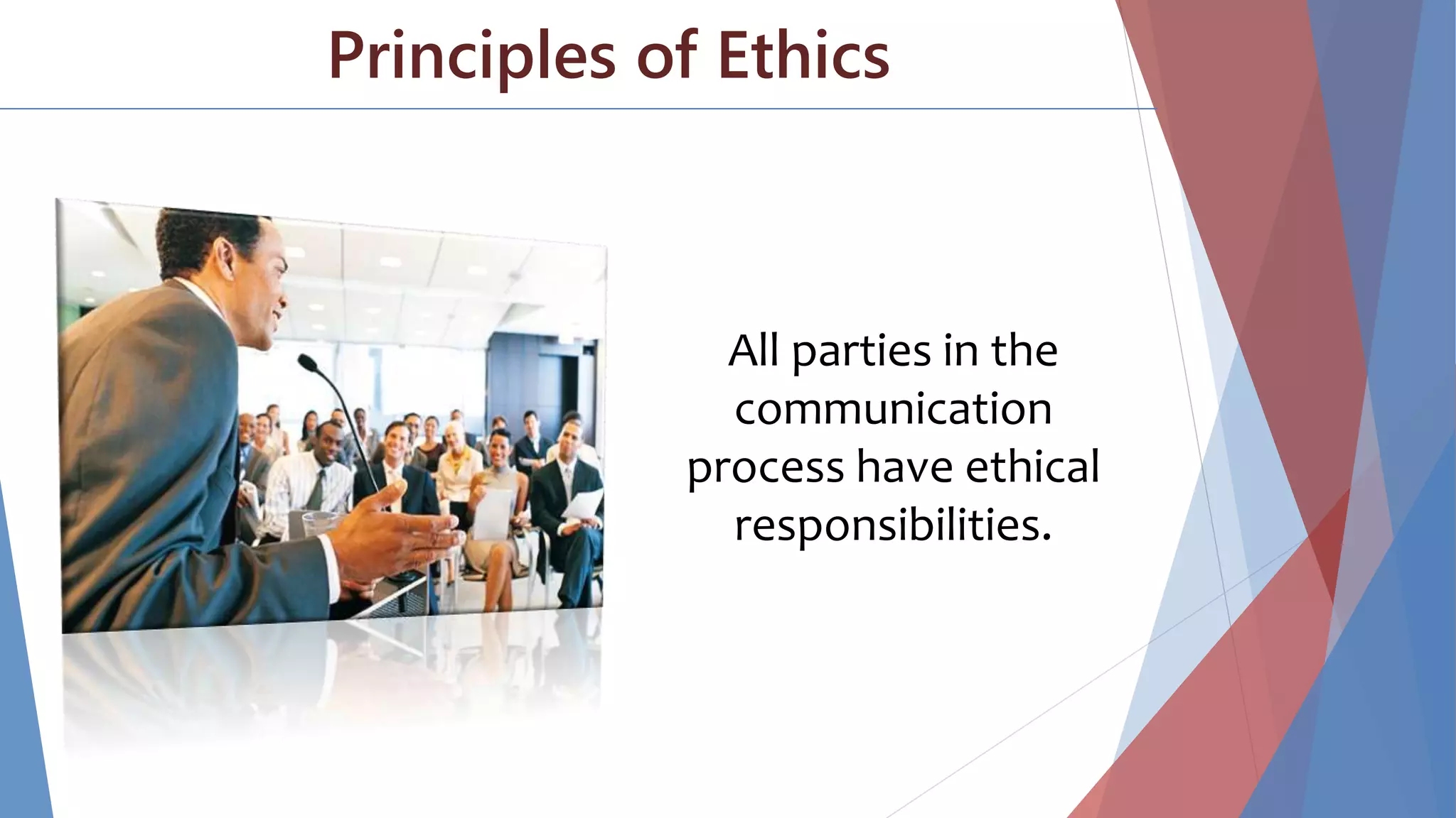 Ethics in public speaking pesentation | PPTX | Education