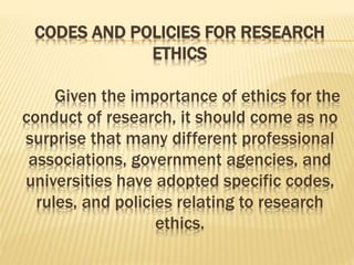 Ethics in Conducting Research | PPTX