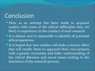 Ethics in research | PPT