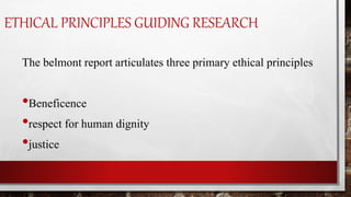 Ethics in research | PPTX