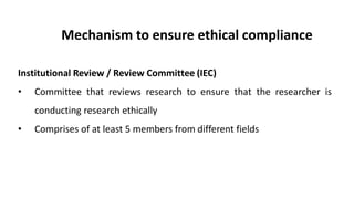 Ethics in Medical Research | PPTX