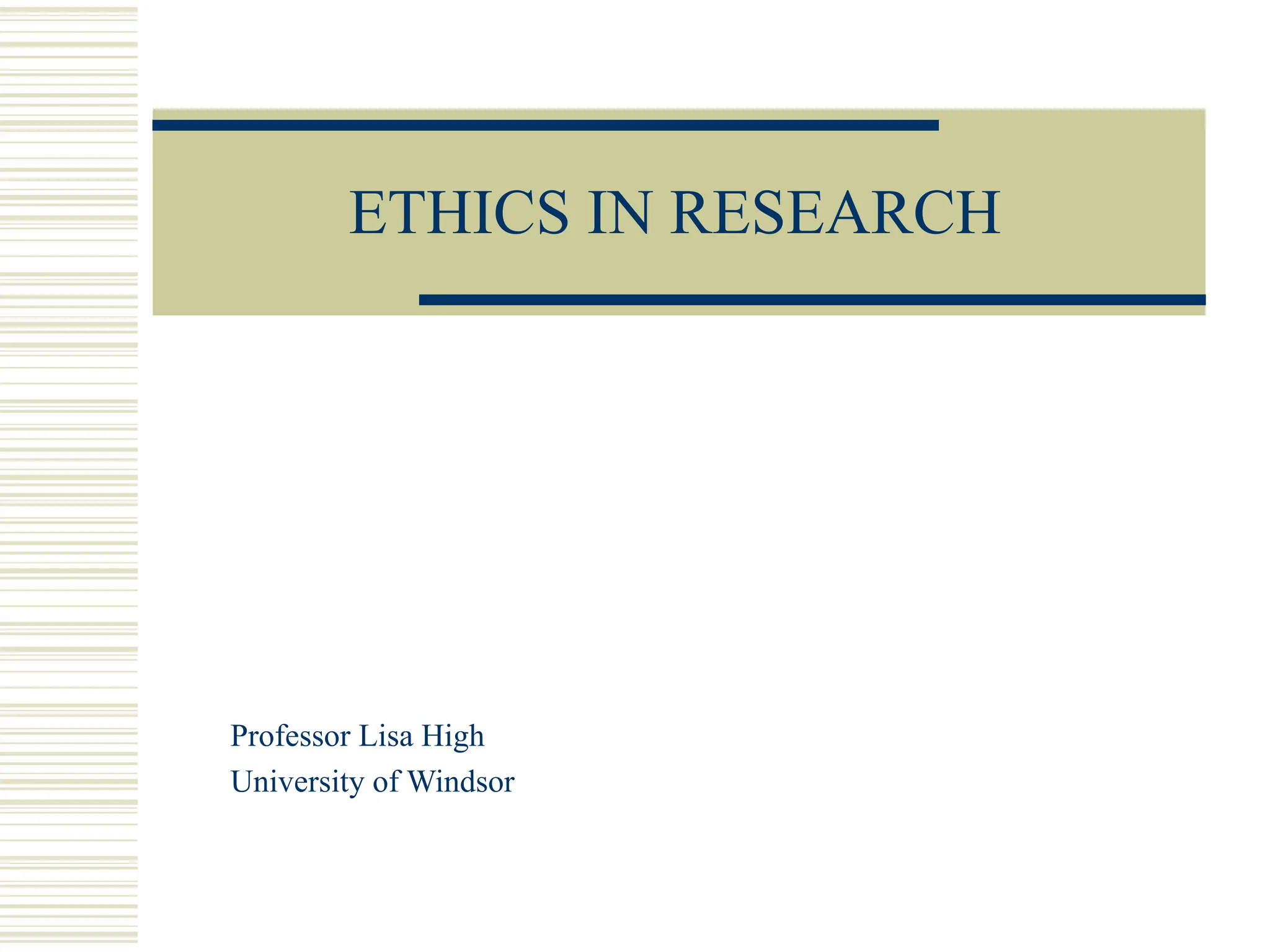 ETHICS IN RESEARCH A Guide in making your proposal | PPT