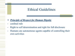 ETHICS IN RESEARCH A Guide in making your proposal | PPT