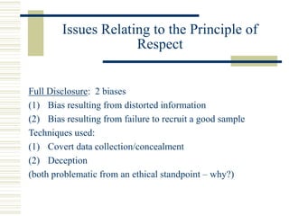 ETHICS IN RESEARCH A Guide in making your proposal | PPT