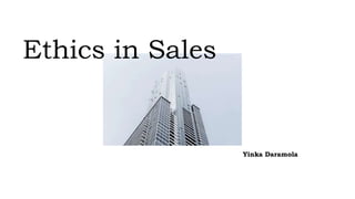 Ethics in sales | PPTX
